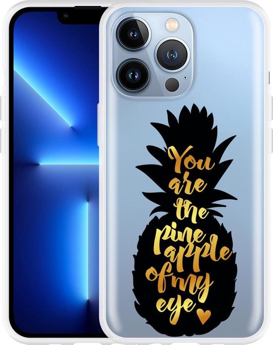 Cazy Hoesje geschikt voor iPhone 13 Pro - Big Pineapple | bol
