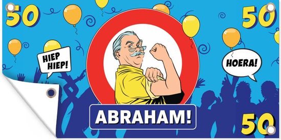 Tuinposter 80x40 cm - Tuindecoratie Jubileum - 50 Jaar Abraham ...