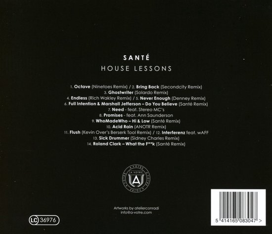 Sant' - House Lessons (CD), Sante | CD (album) | Muziek | bol.com