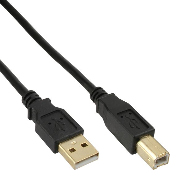InLine USB naar USB-B kabel - USB2.0 - 1 meter | bol
