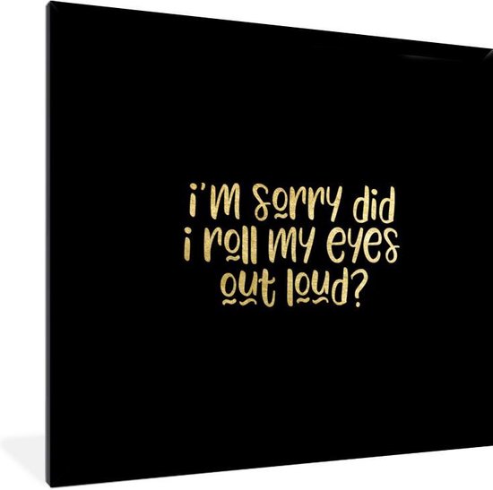 Fotolijst incl. Poster - Quote - Ogen - Goud - Zwart - 40x40 cm ...