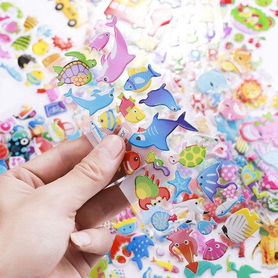 3D Stickers voor Kinderen van 2 tot 4 jaar, 24 Vellen Kinderstickers ...