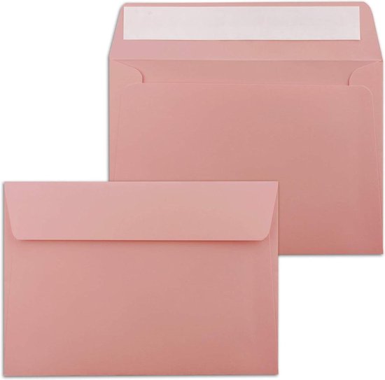Oudroze enveloppen - DIN C6 formaat - 114 x 162 cm - zelfklevend ...