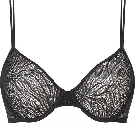 Calvin Klein dames Sheer Marquisette unlined demi bra - beugel BH ...