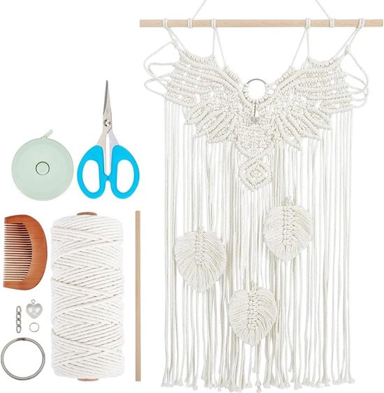 Macrame Eagle Muur Opknoping Tapestry Kit - Handgemaakt Beige Adelaar ...
