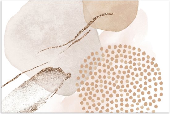 Poster 90x60 cm - Watercolor - Beige - Pastel - Modern - Abstract ...