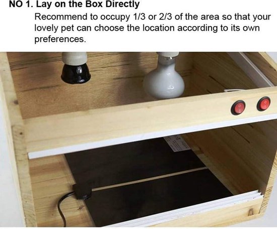 Terrarium-verwarmingsmatten - 2 stuks - 5 W - 14 x 14 cm - instelbaar ...