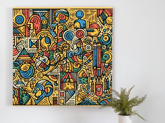 Doodle picasso schilderij | Picasso-inspired Doodle Masterpiece: A ...