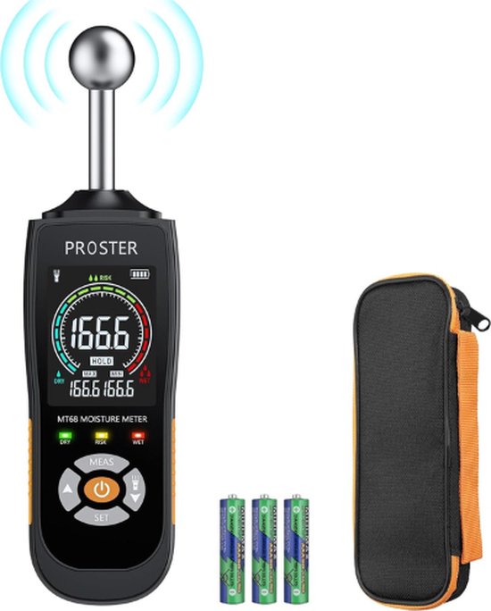 Proster Vochtmeter - Voor muren, hout, beton en pleisterwerk ...