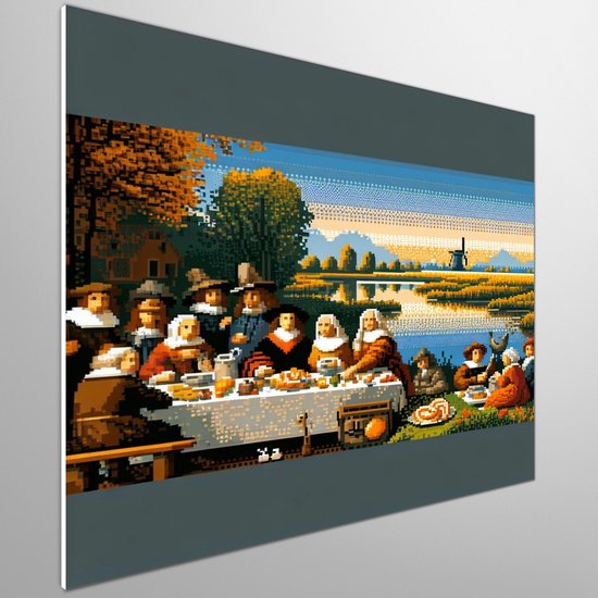 Pixel art rembrandt schilderij | Rembrandt's Meesterwerk in Pixels: Een ...