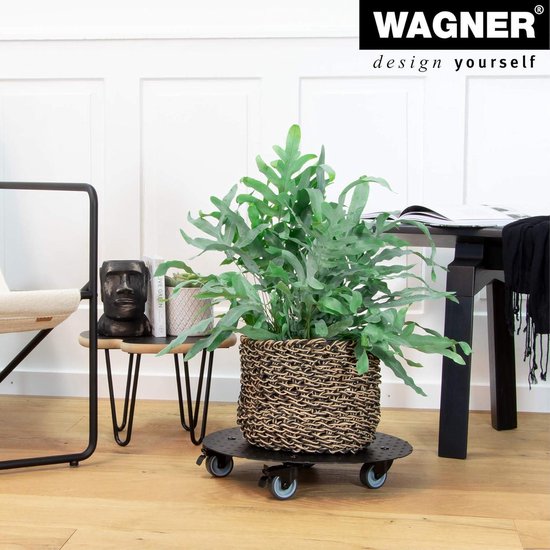 Plantentrolley ALASKA Ø 38 x 75 cm - Aluminium bloemen containertrolley ...