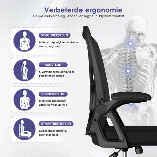Ergonomische Bureaustoel - Bureaustoel - Bureaustoelen voor Volwassenen ...