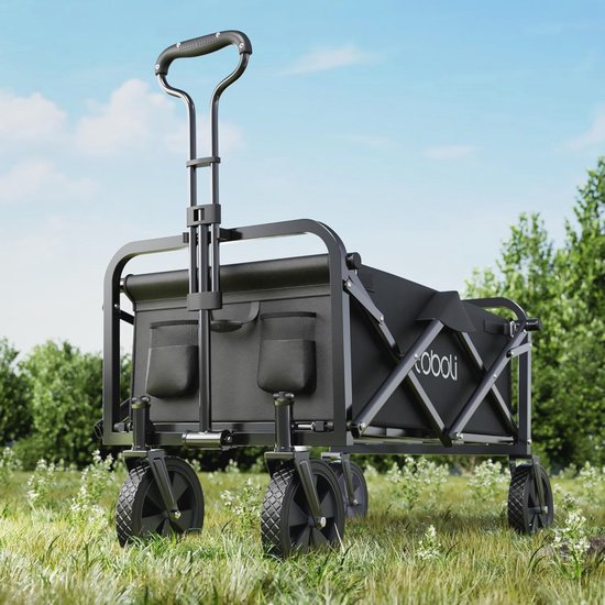 Opvouwbare bolderkar met verlengbare handgrepen - Handkar voor 100 kg ...