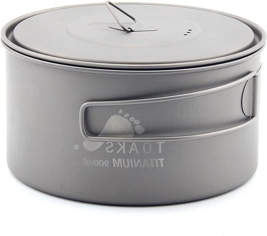 Ultralight Outdoor Titanium Cup met Deksel - Opvouwbaar Handvat ...