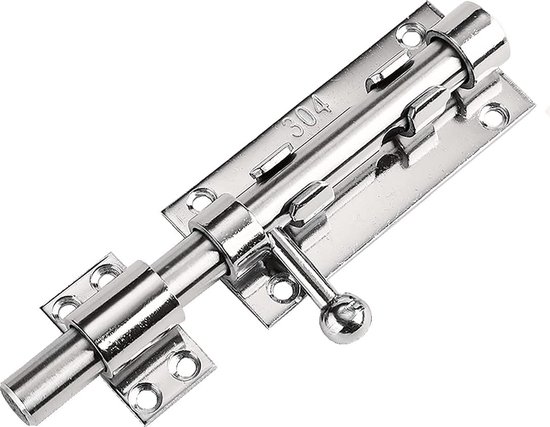 Deurgrendel voor Schuifpoorten met Gat voor Hangslot, 304 Roestvrij ...