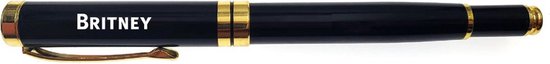 Pen Met Gravering - Luxe Balpen - Met Naam - Britney- Zwart | bol