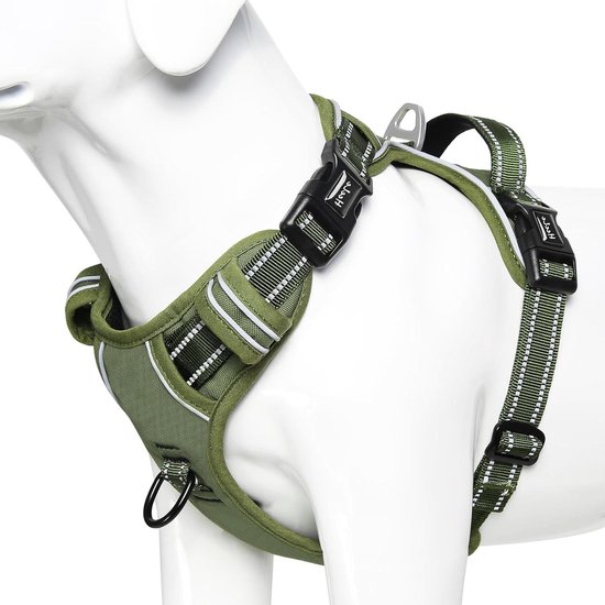 Gewatteerd Reflecterend Hondenharnas met Handgreep voor Training - Anti-Trek, Zacht en... | bol