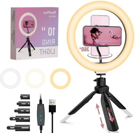Ring Licht met Statief - Cadeau voor Vrouwen - 10" Ring Licht & Camera ...