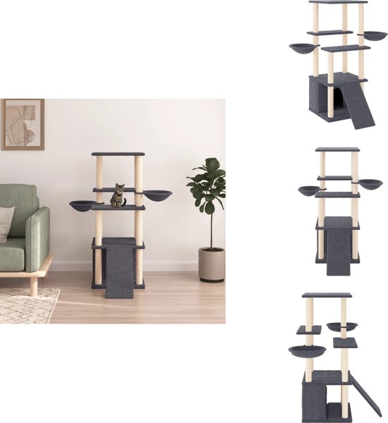 vidaXL Krabpaal - Krabpalen - Kattenpaal - - Kattenmeubel met sisal ...