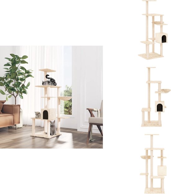 vidaXL Krabpaal - Krabpalen - Kattenpaal - - Kattenmeubel met sisal ...