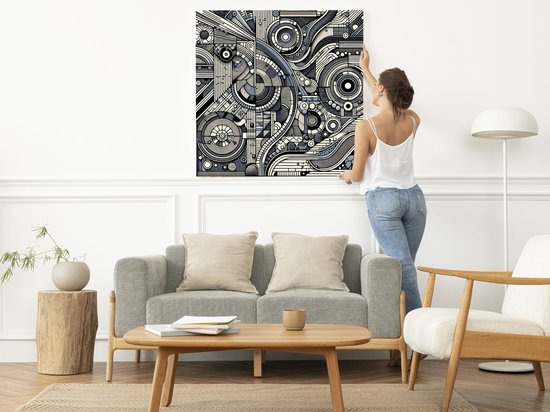 Modern relief schilderij | Innovatief 3D-kunstwerk dat een moderne ...