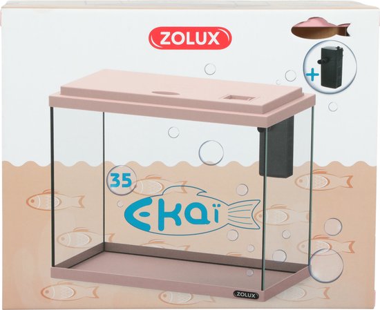 Zolux EKAÏ aquarium 35 - Lichtroze - 18L | bol