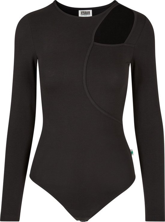 Urban Classics - Organic Cut Out Longsleeve Bodysuit - M - Zwart | bol