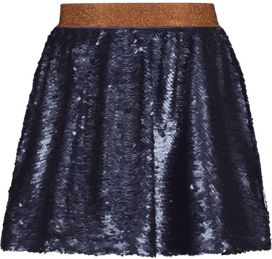 B.Nosy Meisjes rok pailletten - Rhodee - Navy blauw | bol