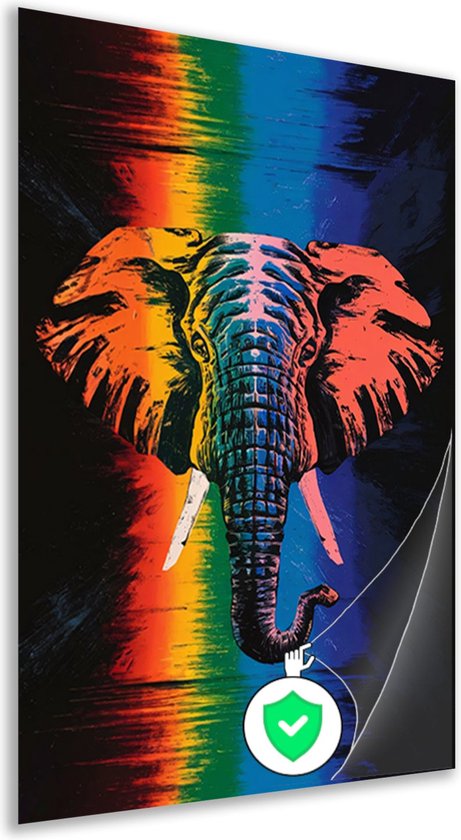 Olifant poster - Dier poster - Posters Regenboog - Wanddecoratie ...