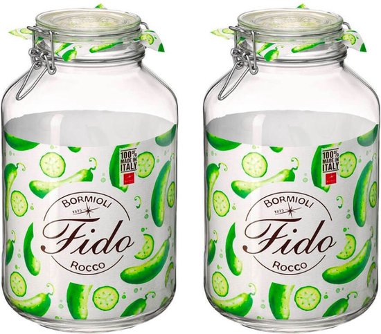 Bormioli Rocco Weckpot Fido - ø 16 cm / 4 Liter - 2 stuks | bol