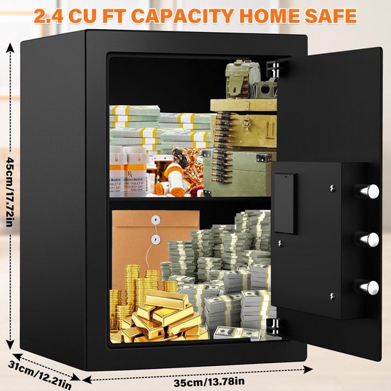 Equivera Geldkluis - Kluis voor Geld - Geld Kluis - Spaarpot - Kluis | bol