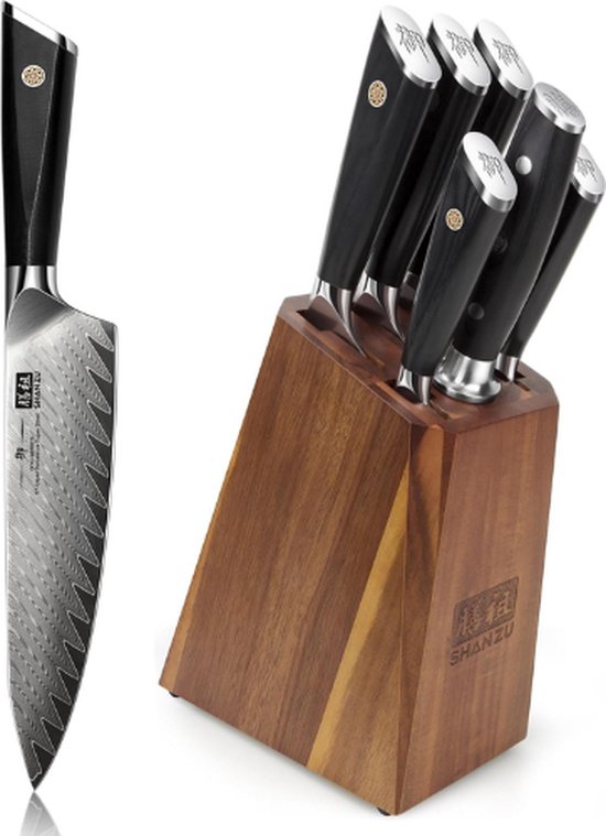 MeiShan® Japans Mes - Messenset Zwart - Messenset - Messenset Met Blok ...