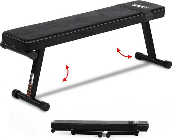 Inklapbare halterbank - Robuust en veilig frame - Max belasting 150 kg ...