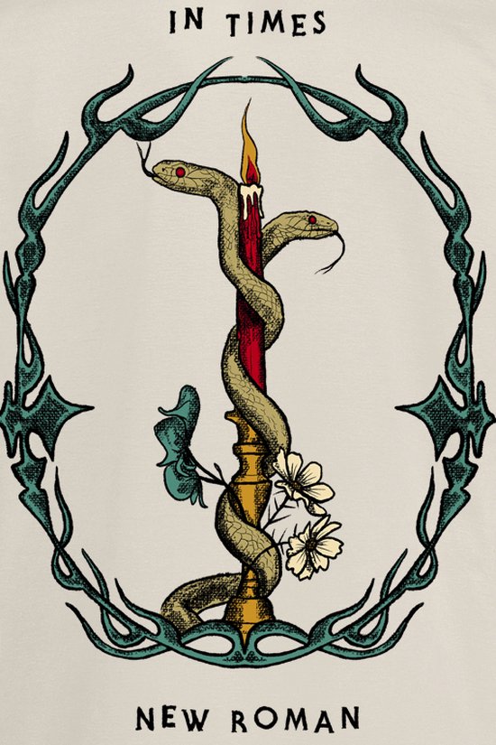 Queens Of The Stone Age In Times New Roman - Snake Candle T-shirt ecru ...