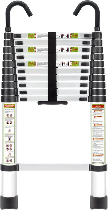 LifeStages® 3,2 m uitschuifbare ladder, aluminium telescopische ladder ...