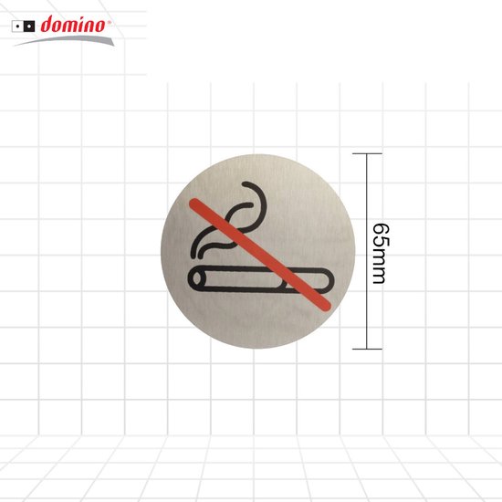 Domino® Deurbordje Toilet - Niet roken Roestvrij Staal INOX - WC ...