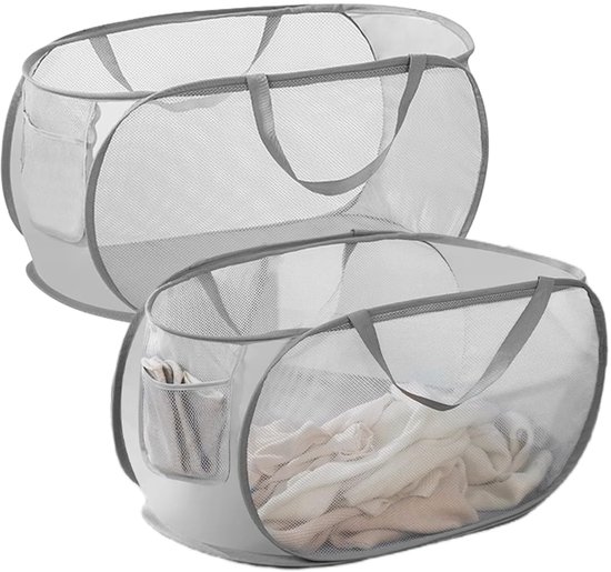2 stuks wasmand van 75 liter, opvouwbaar: 36 x 36 x 58 cm Pop-up ...