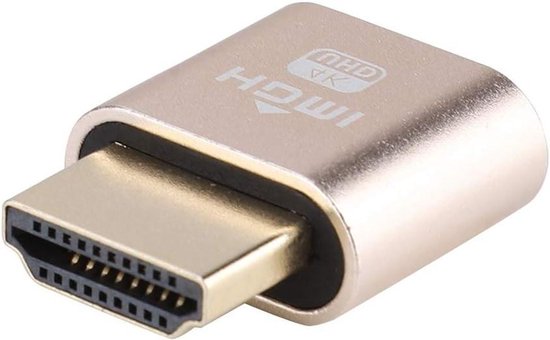 4K HDMI dummy plug headless ghost display-emulator - 3840x2160@60Hz | bol