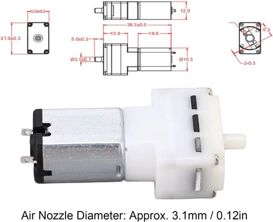 Motor Micro Luchtpomp DC3V - Zuurstof Circuleren Mini Luchtpomp ...