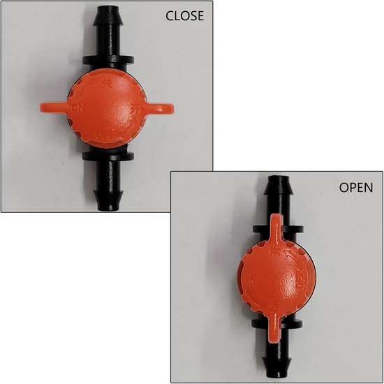 40x Drip Irrigation Barb Shut-off Valve for 1/4 Inch Tube | bol