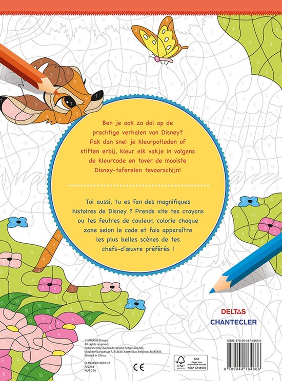 Disney Kleuren op nummer / Disney - Coloriages codés | bol