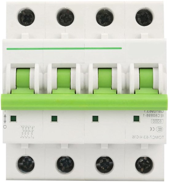 Miniatuur Stroomonderbreker 6A/10A/16A/20A/25A 4P Overbelastingsbeveiliging... | bol