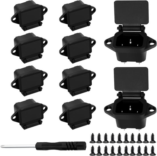 10 Stuks IEC320 C14 Panel Mount Plug Adapter 3P Terminals Mannelijke ...