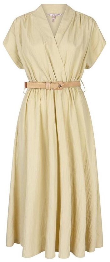 EsQualo Jurk Dress Long Wide Hs25 05203 206 Lemon Pie Dames Maat - 36 | bol