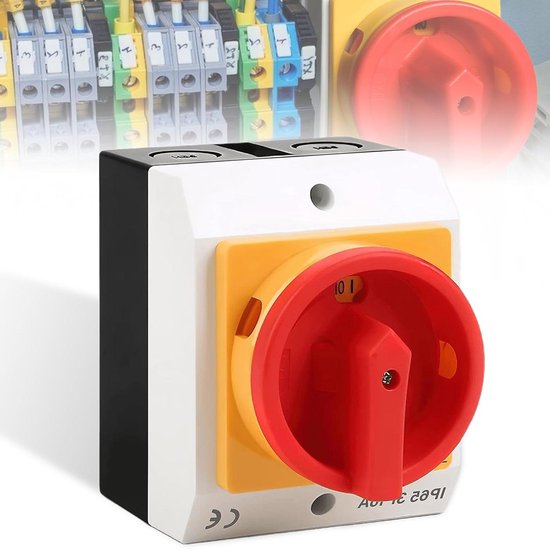 Hoofdschakelaar 16 A 3-polig draaischakelaar uitschakelaar IP65 met ...