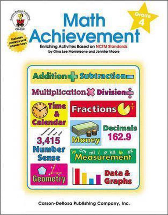Math Achievement, Grade 4, Gina Lee Monteleone | 9780887246401 | Boeken | bol.com