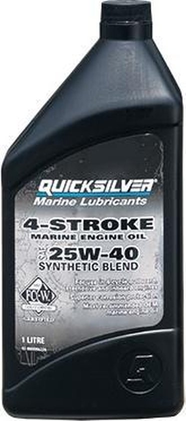 25W40 (Synthetic) - 1L fles 4-takt Quicksilver Motorolie | bol