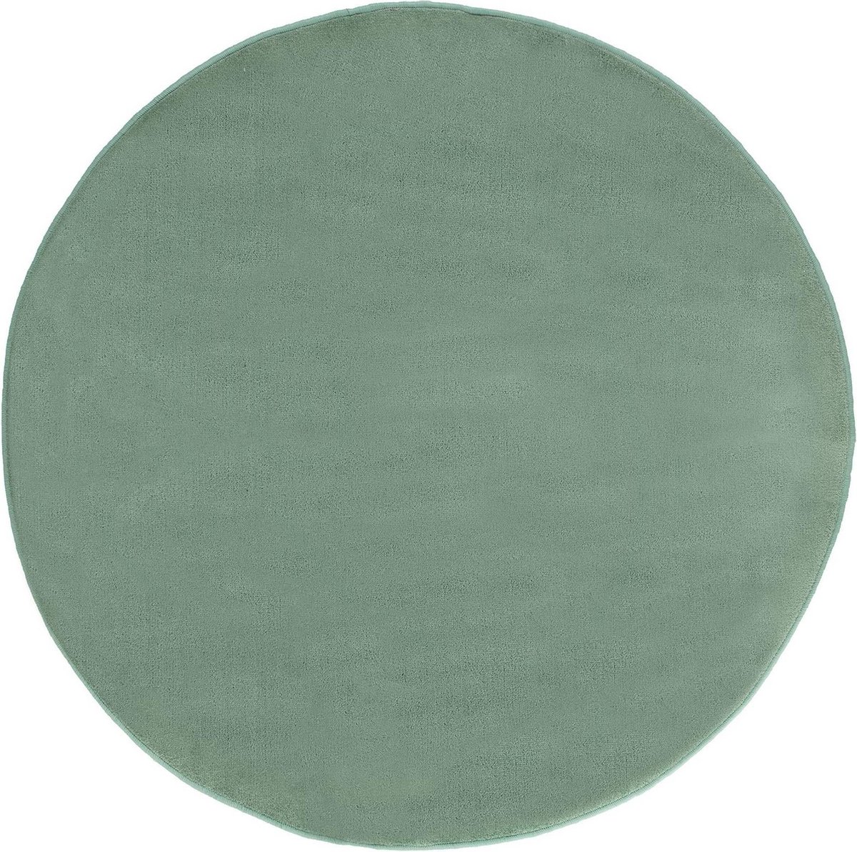Laagpolig Rond Vloerkleed Groen - Roundy - Polypropyleen - Rond 130 Ø ...