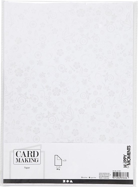 Papier. wit. A4. 210x297 mm. 80 gr. 20 vel/ 1 doos | bol.com