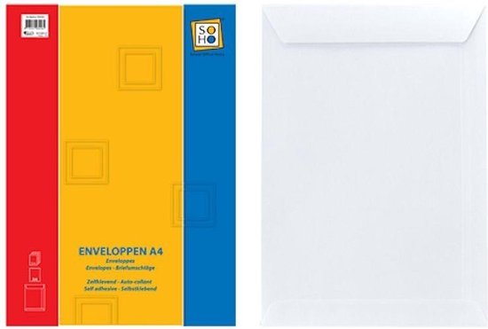 SOHO Akte Enveloppen A4 – Luxe Enveloppen - Briefomslag – Envelop ...